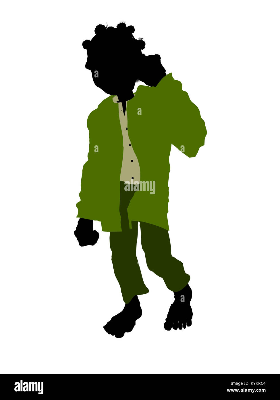 Dwarf illustration silhouette on a white background Stock Photo - Alamy