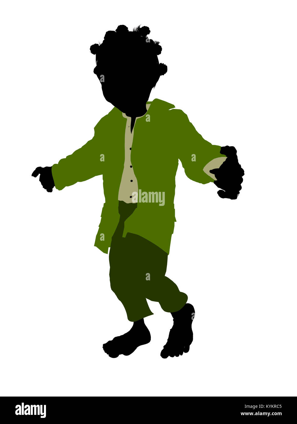 Dwarf illustration silhouette on a white background Stock Photo - Alamy