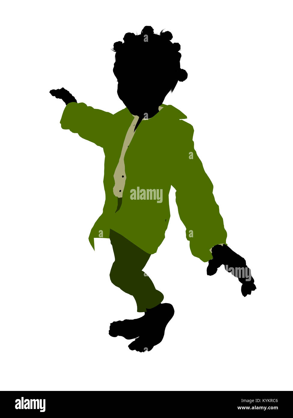 Dwarf illustration silhouette on a white background Stock Photo - Alamy