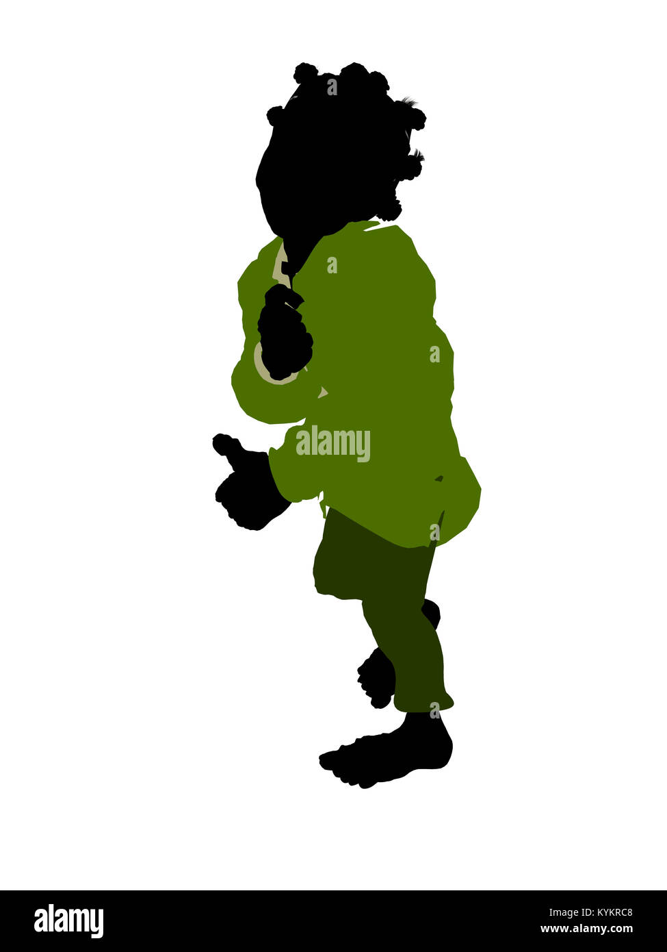 Dwarf illustration silhouette on a white background Stock Photo - Alamy