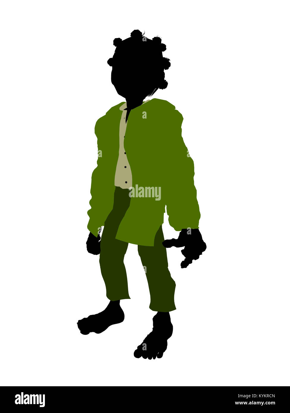 Dwarf illustration silhouette on a white background Stock Photo - Alamy