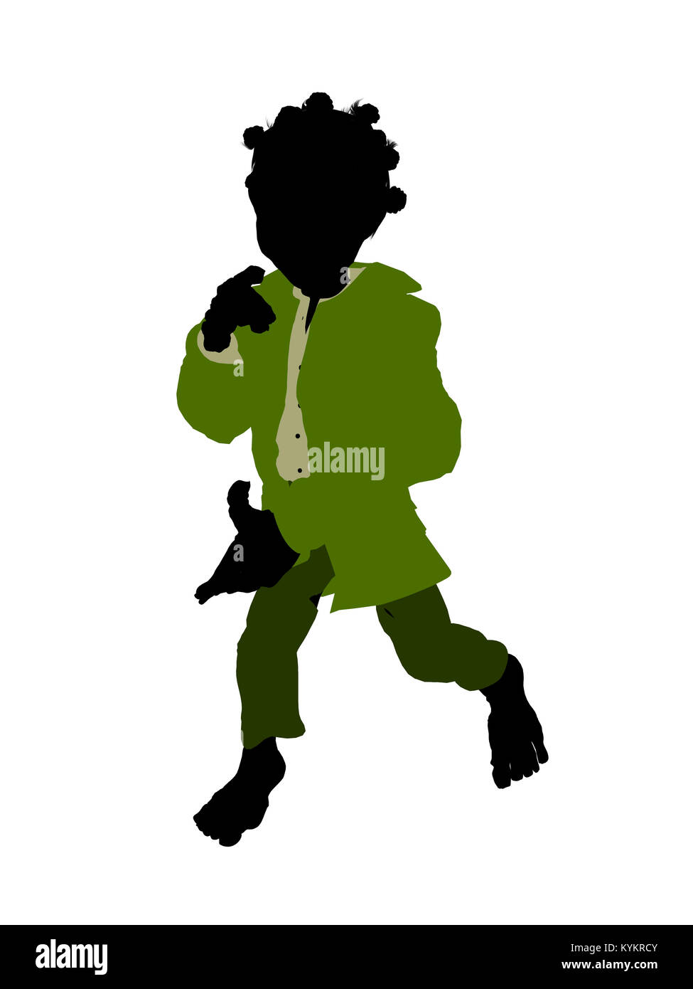 Dwarf illustration silhouette on a white background Stock Photo - Alamy
