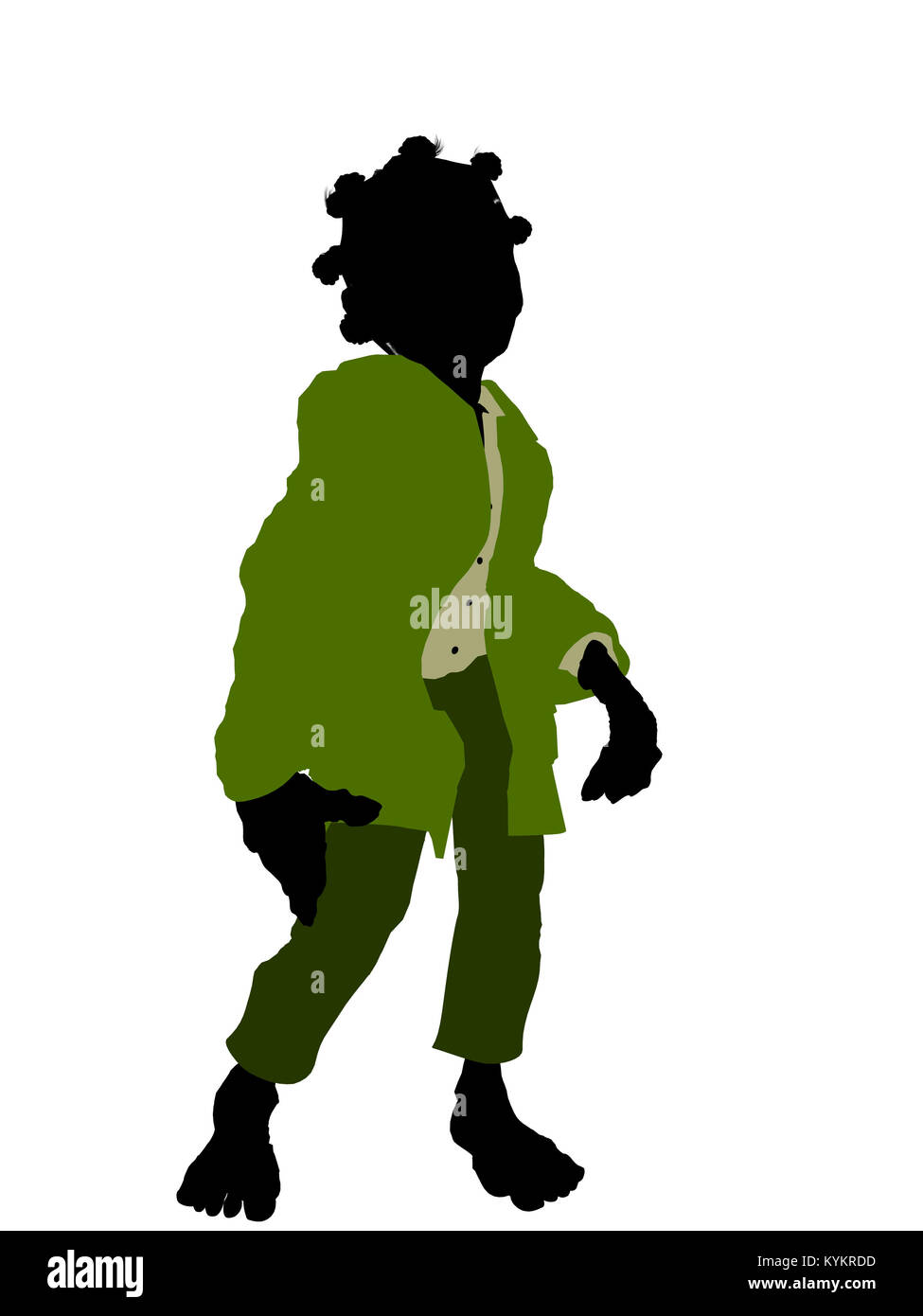 Dwarf illustration silhouette on a white background Stock Photo - Alamy