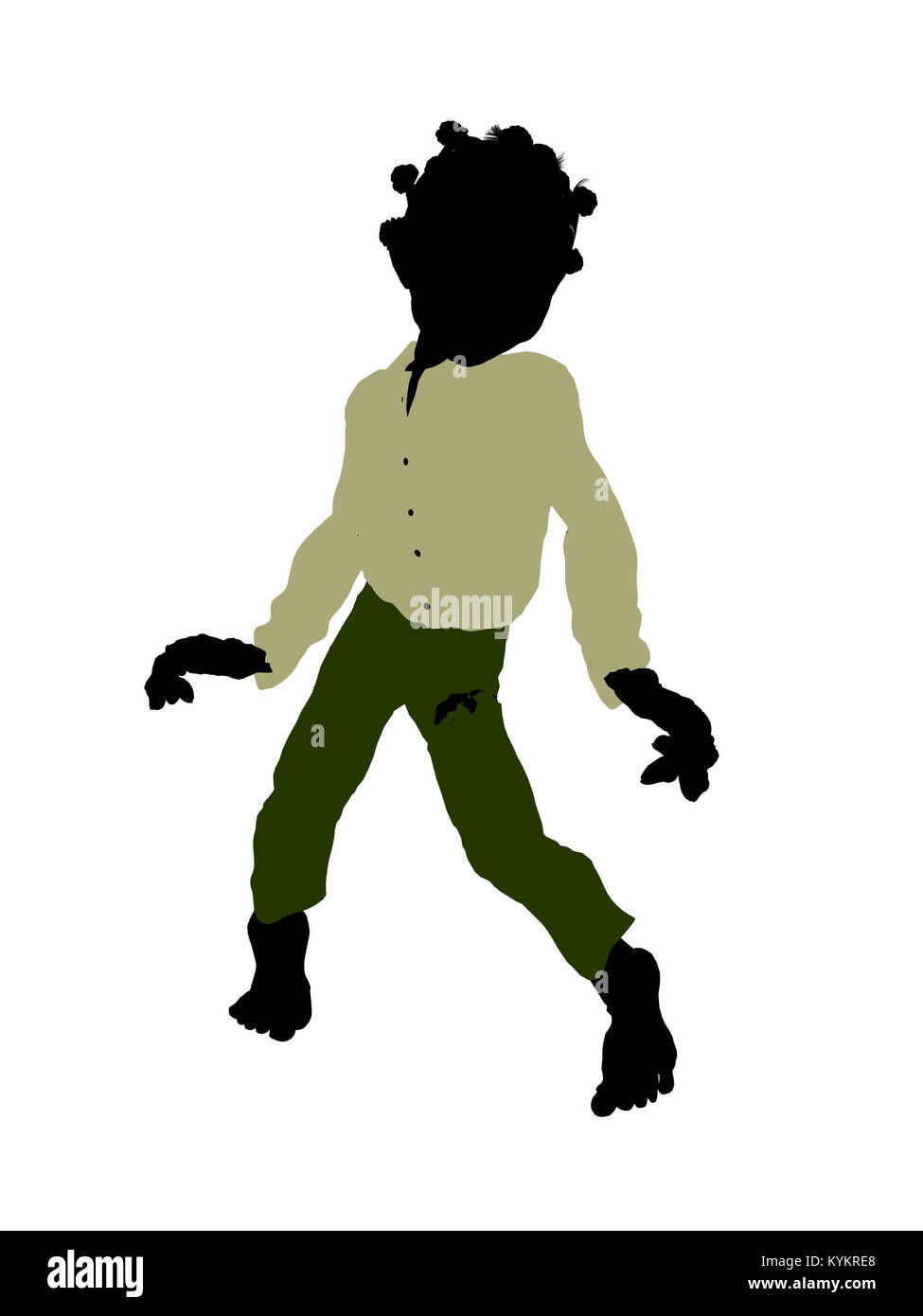 Dwarf illustration silhouette on a white background Stock Photo - Alamy