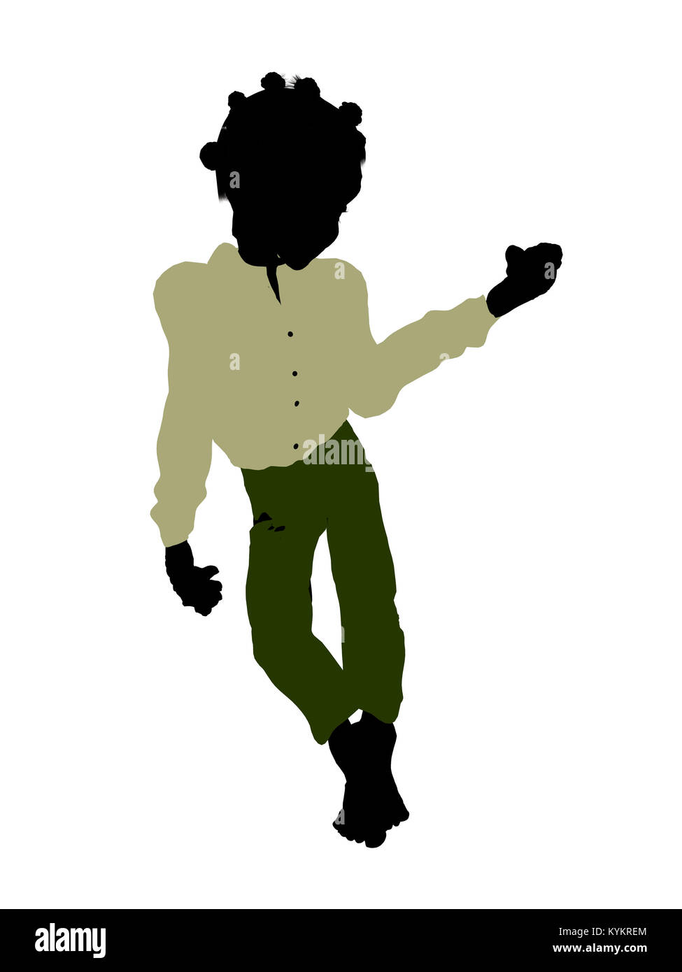 Dwarf illustration silhouette on a white background Stock Photo - Alamy
