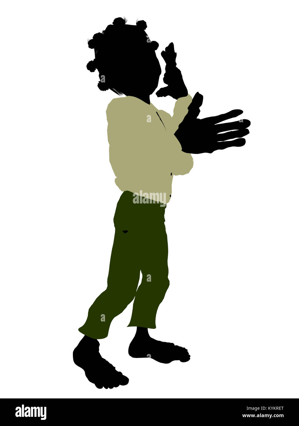 Dwarf illustration silhouette on a white background Stock Photo - Alamy