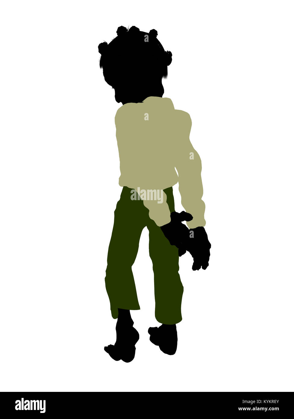 Dwarf illustration silhouette on a white background Stock Photo - Alamy