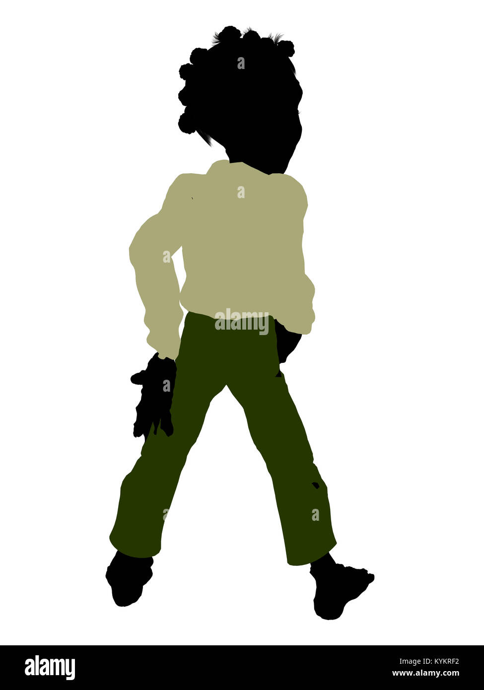 Dwarf illustration silhouette on a white background Stock Photo - Alamy