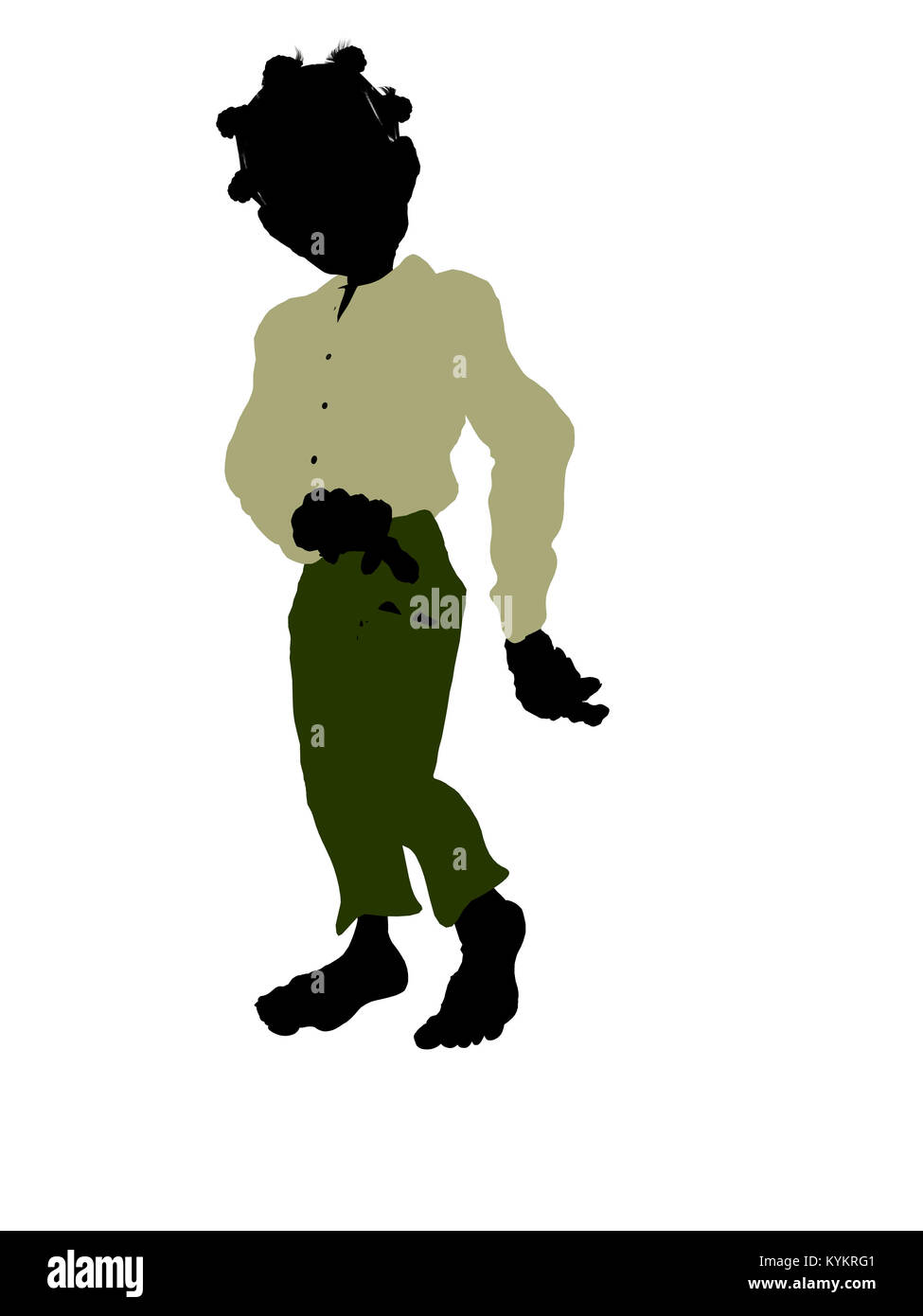 Dwarf illustration silhouette on a white background Stock Photo - Alamy