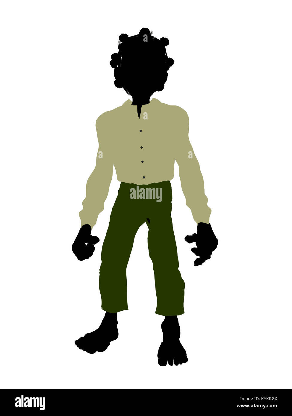 Dwarf illustration silhouette on a white background Stock Photo - Alamy