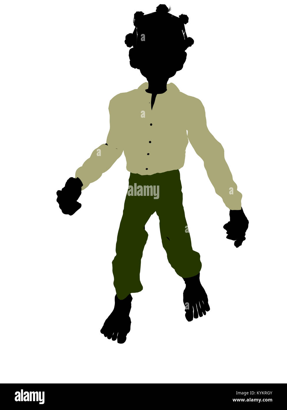 Dwarf illustration silhouette on a white background Stock Photo - Alamy