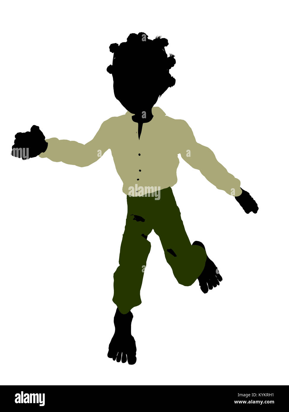 Dwarf illustration silhouette on a white background Stock Photo - Alamy