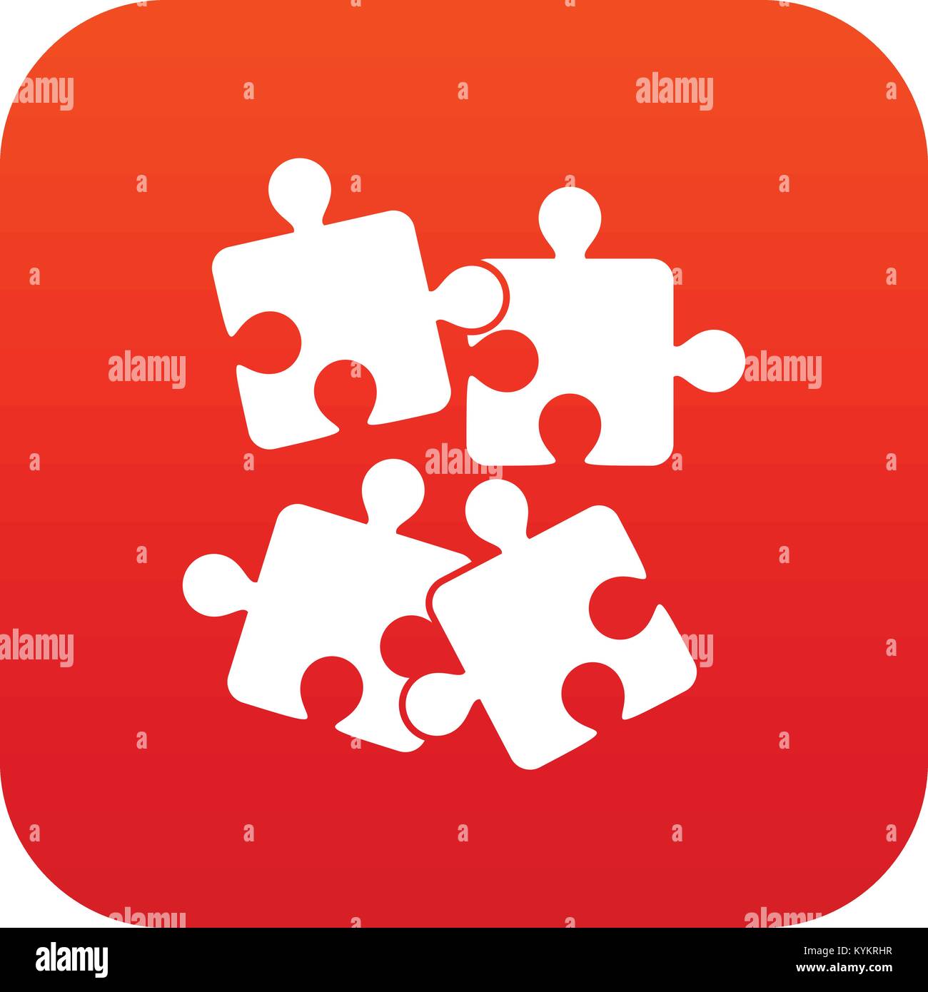 Jigsaw puzzles icon digital red Stock Vector Image & Art - Alamy