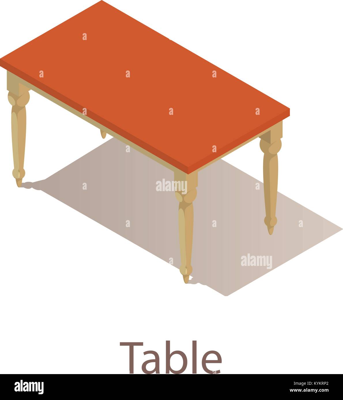 Table icon, isometric style Stock Vector Image & Art - Alamy