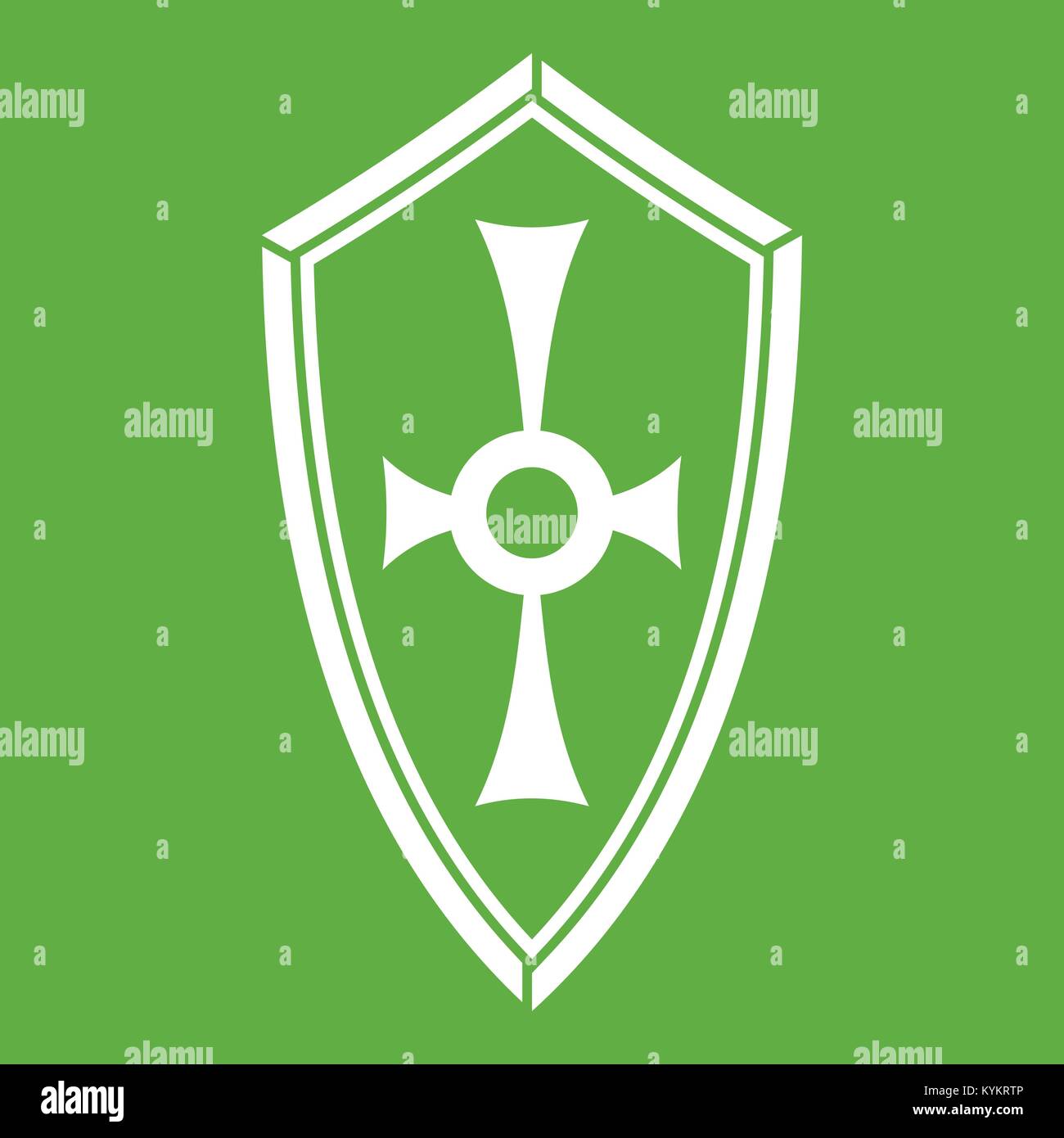 Shield icon green Stock Vector Image & Art - Alamy