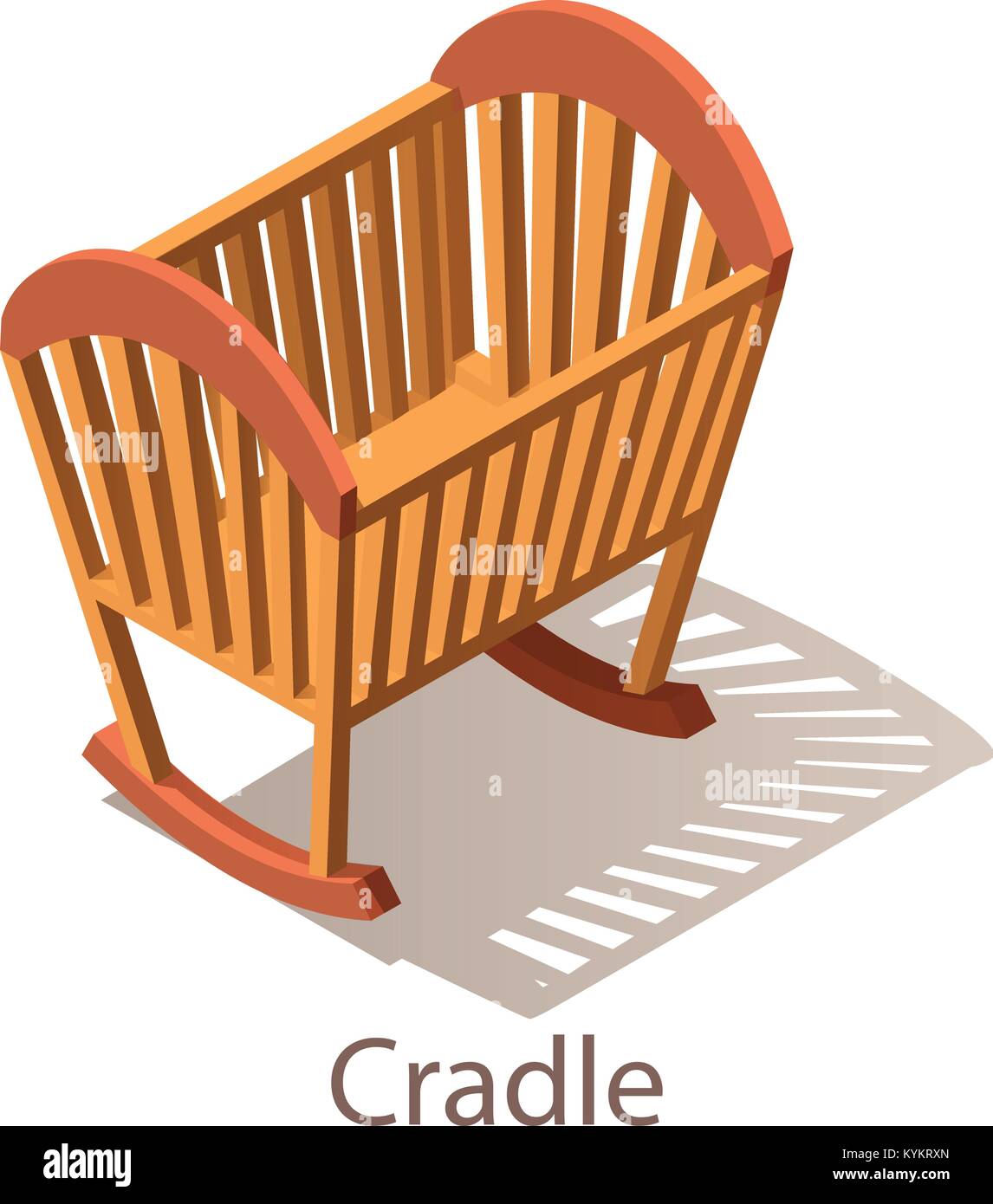 Brown cradle Stock Vector Images - Alamy