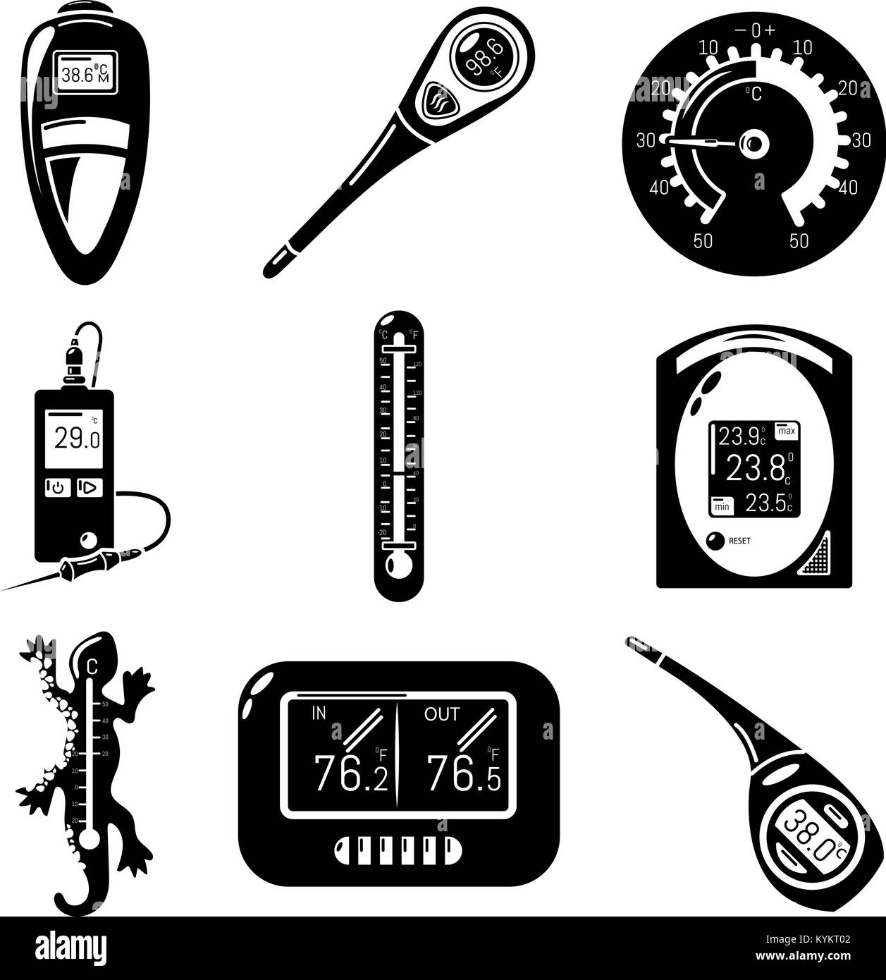 Temperature indicators Stock Vector Images - Alamy