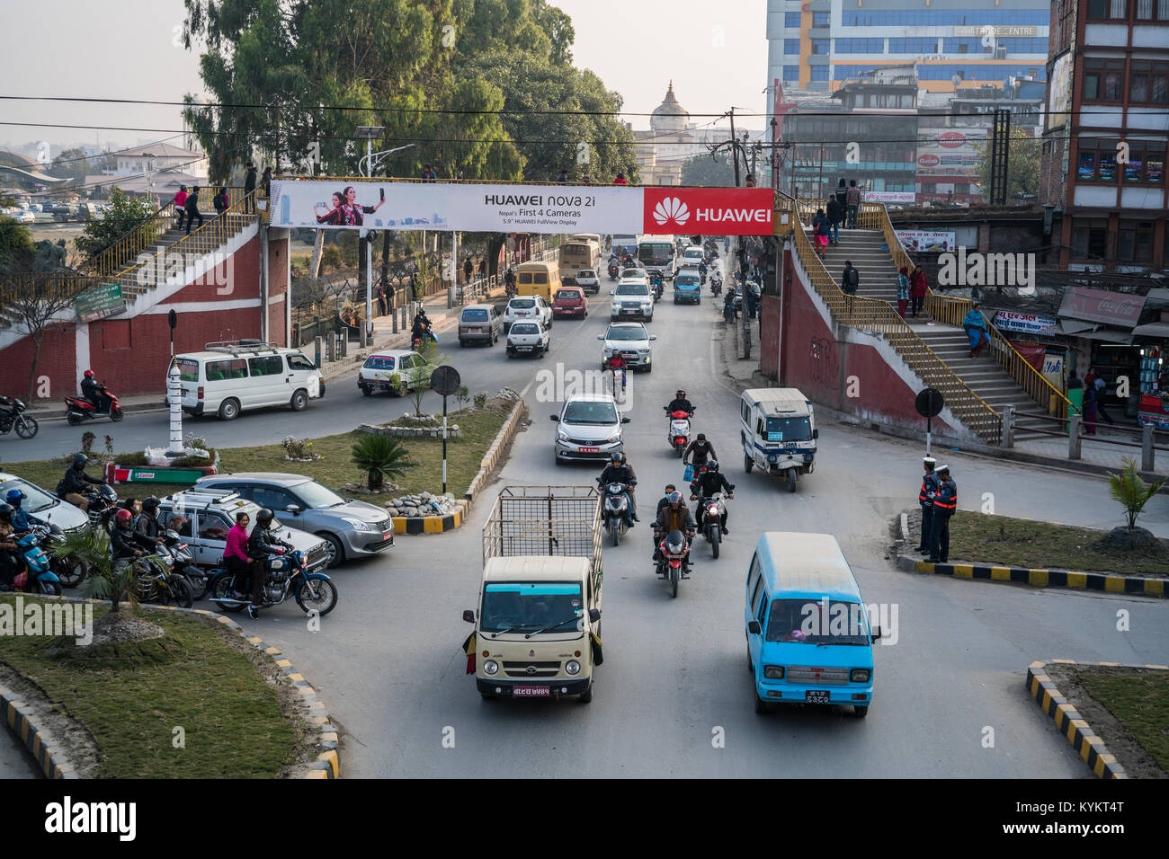 Traffic in the Kathmandu, Nepal, Asia Stock Photo - Alamy