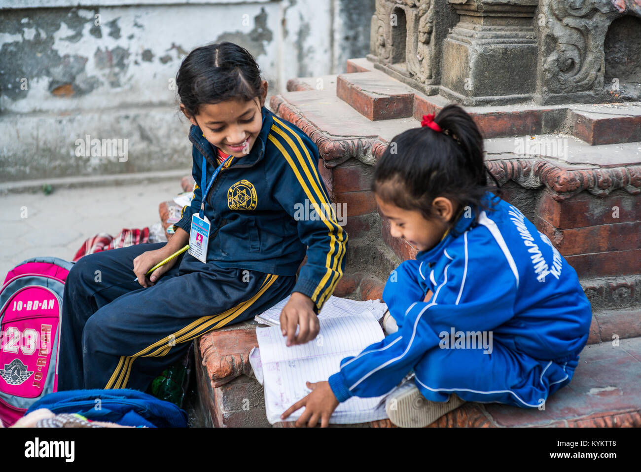 Nepalese school students hi-res stock photography and images - Alamy