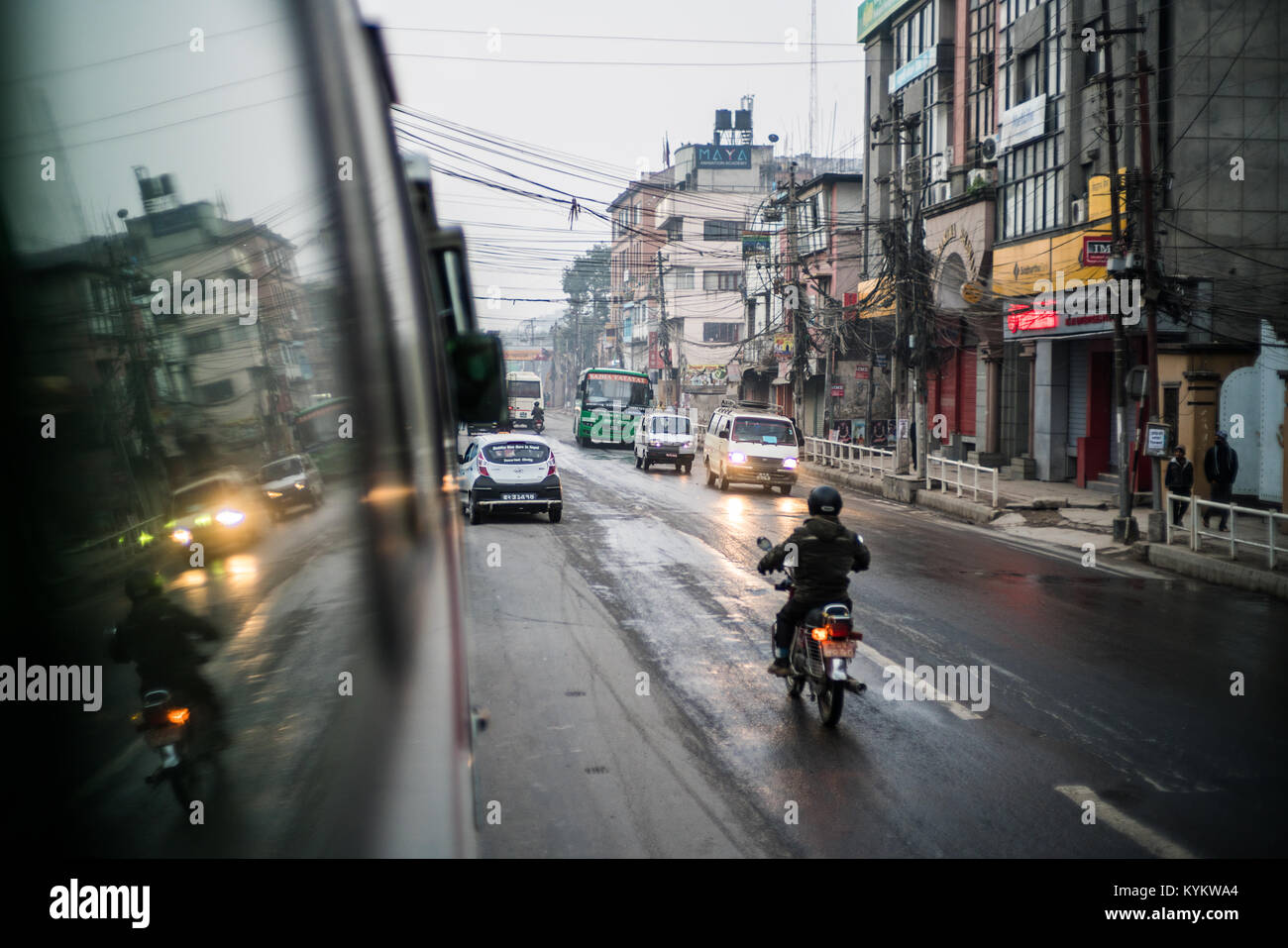 Traffic in the Kathmandu, Nepal, Asia Stock Photo - Alamy