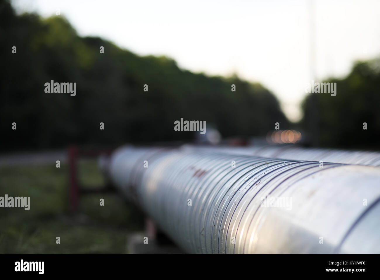 Pipeline outdoor on the street in cloud day Stock Photo - Alamy