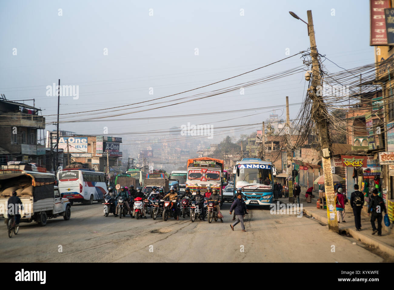 School bus kathmandu hi-res stock photography and images - Alamy