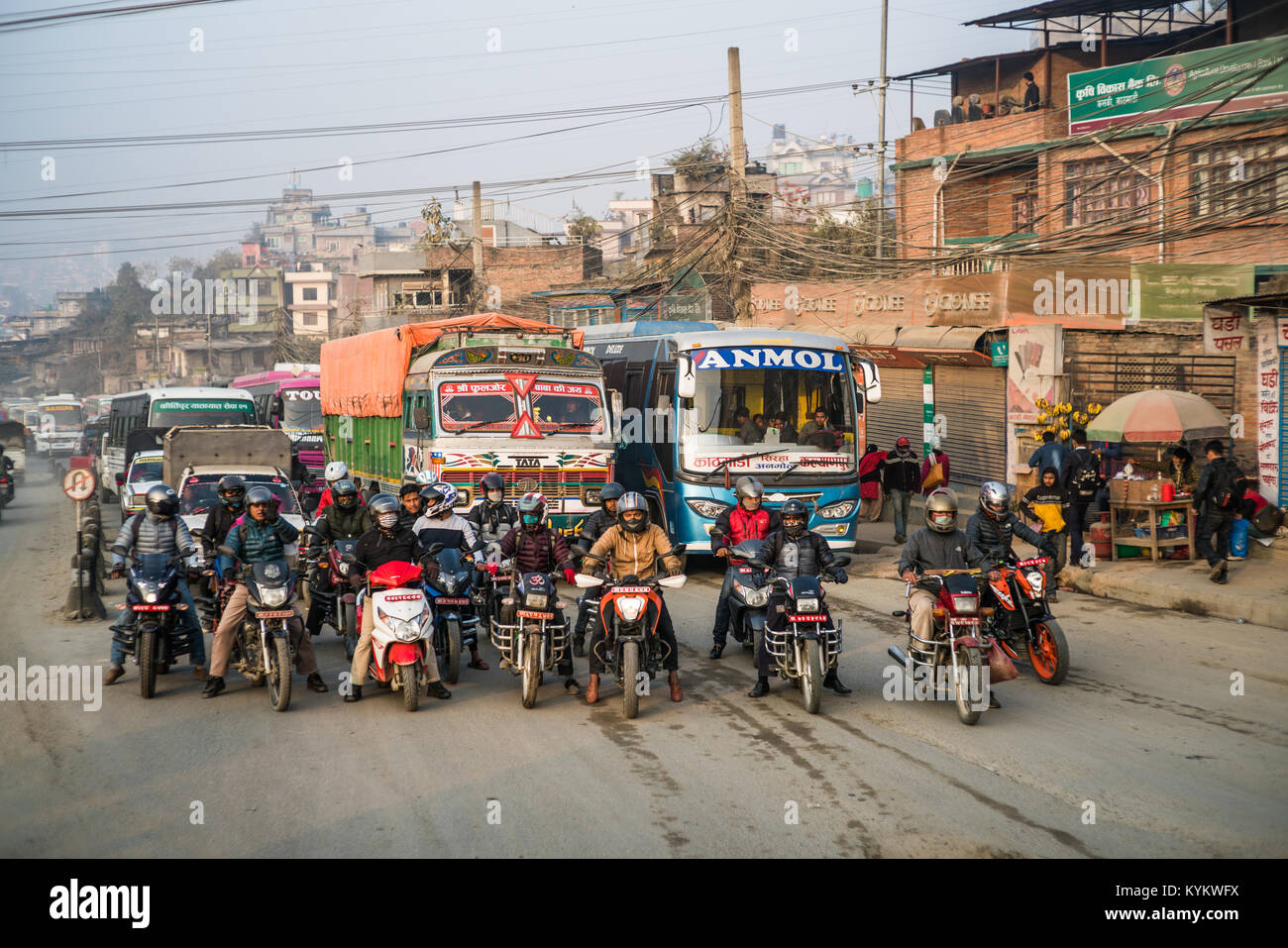 School bus kathmandu hi-res stock photography and images - Alamy