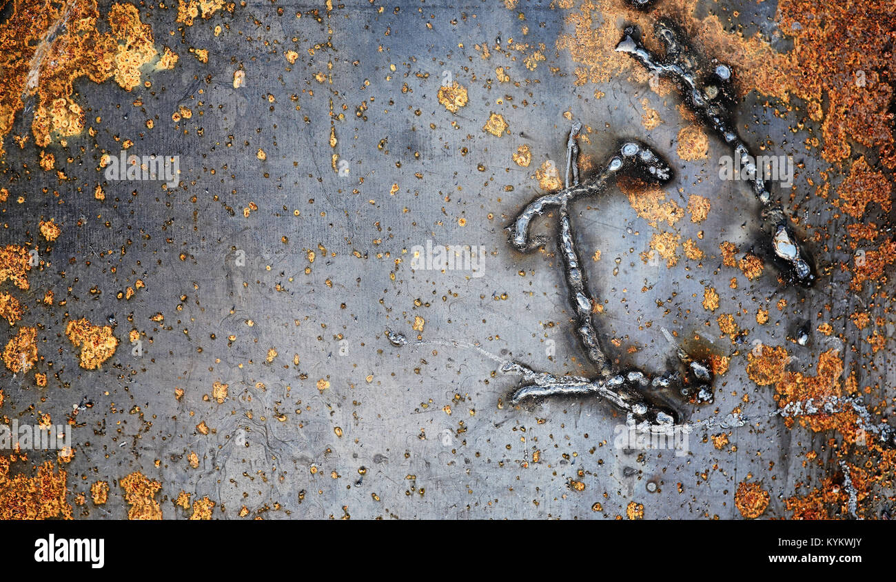 The texture is metallic. Industrial background from an old rusty Stock ...