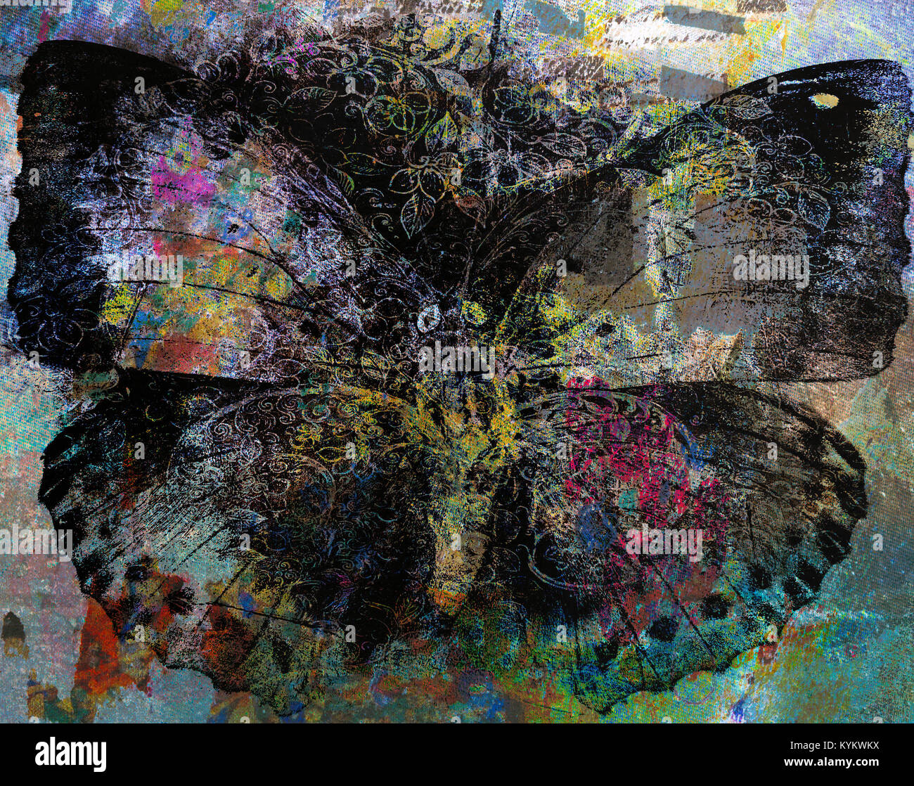 grunge butterfly background texture Stock Photo - Alamy
