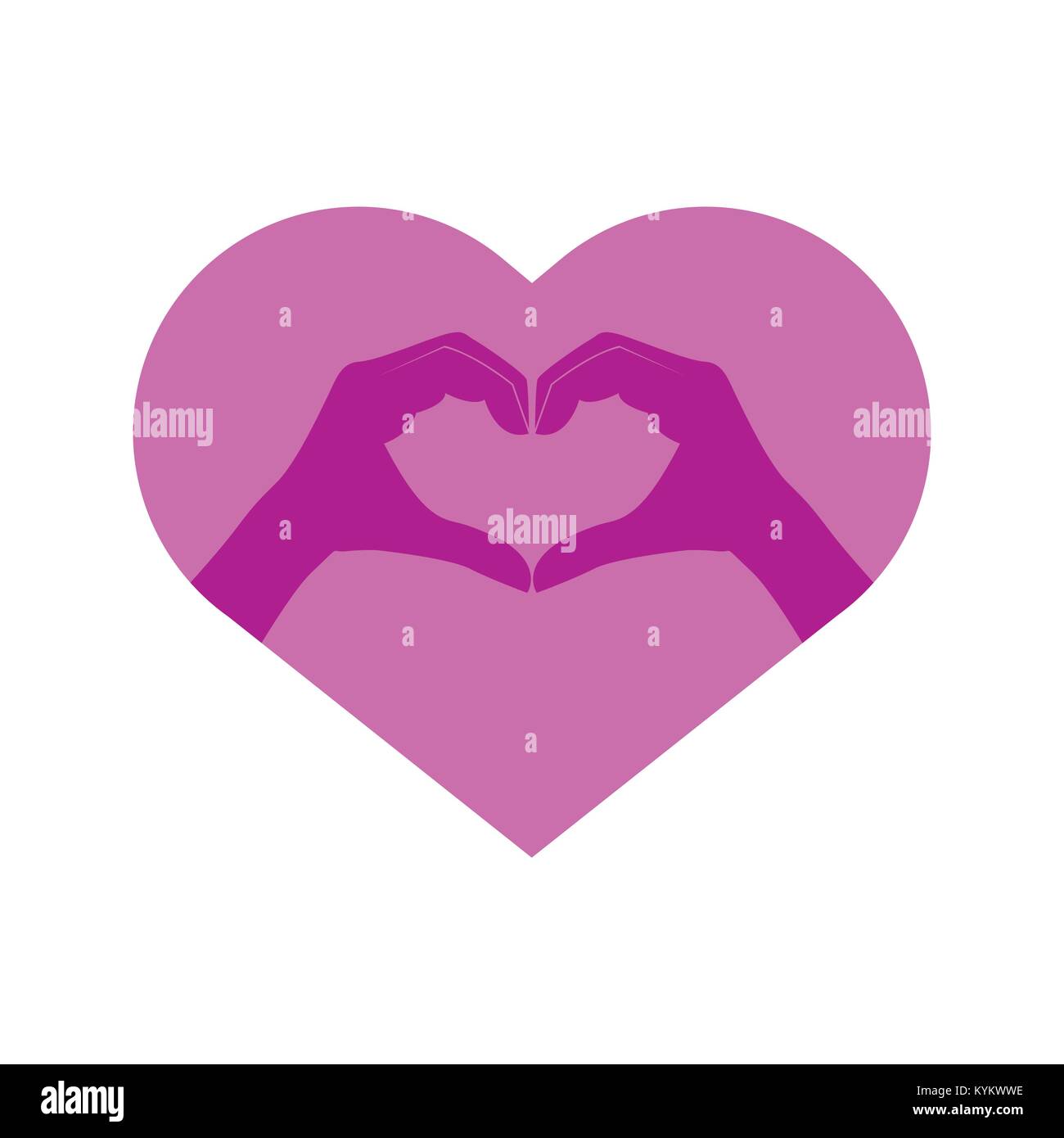 Love Heart Hand Gesture Vector Illustration Graphic Design Stock Vector ...