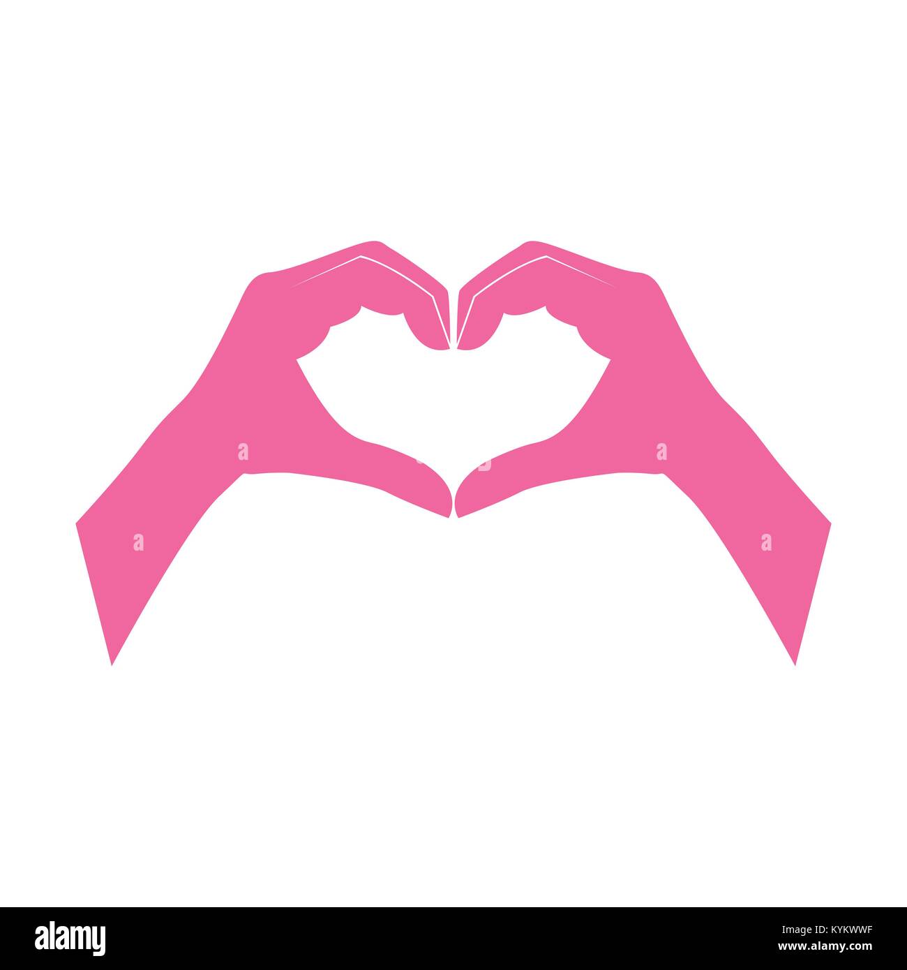 Love Hand Gesture Vector Illustration Graphic Design Stock Vector Image ...