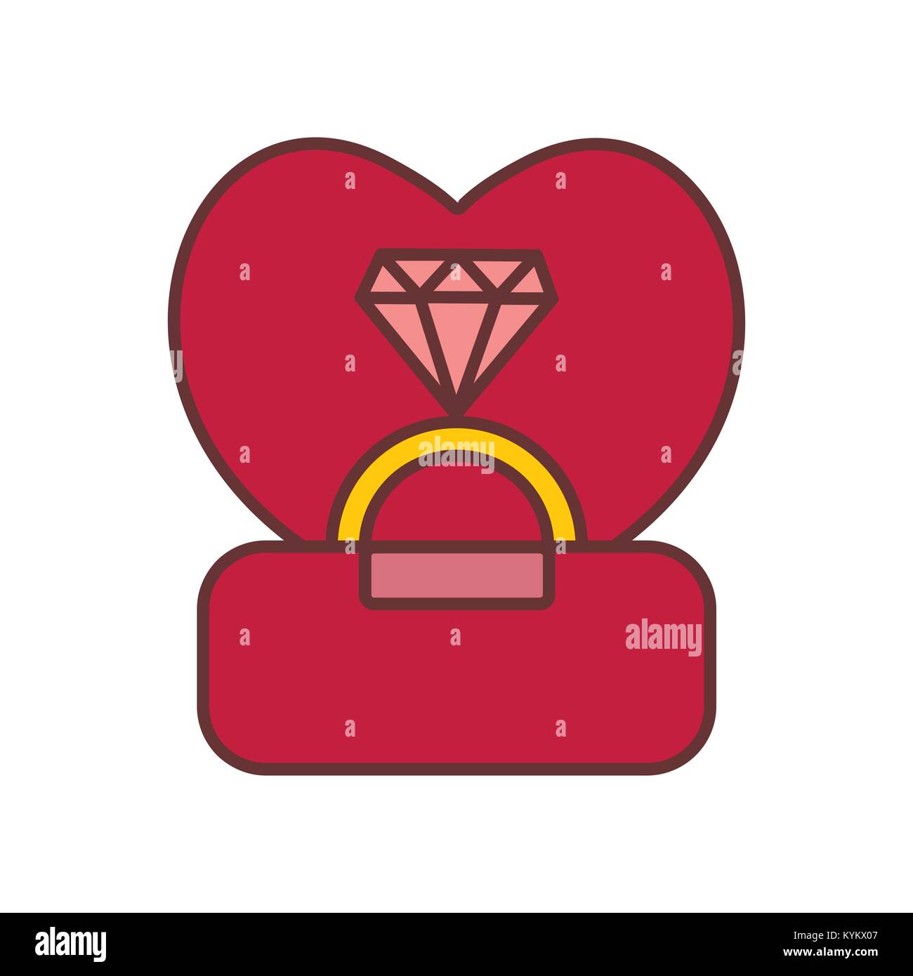 Engagement Diamond Ring Vector Illustration Graphic Design Stock Vector ...