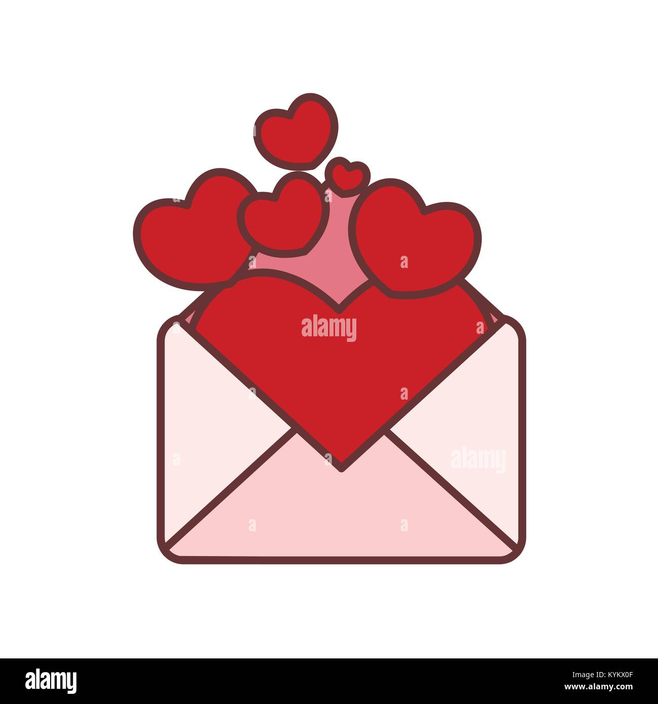 Full of Love Letter Vector Illustration Graphic Design Stock Vector ...