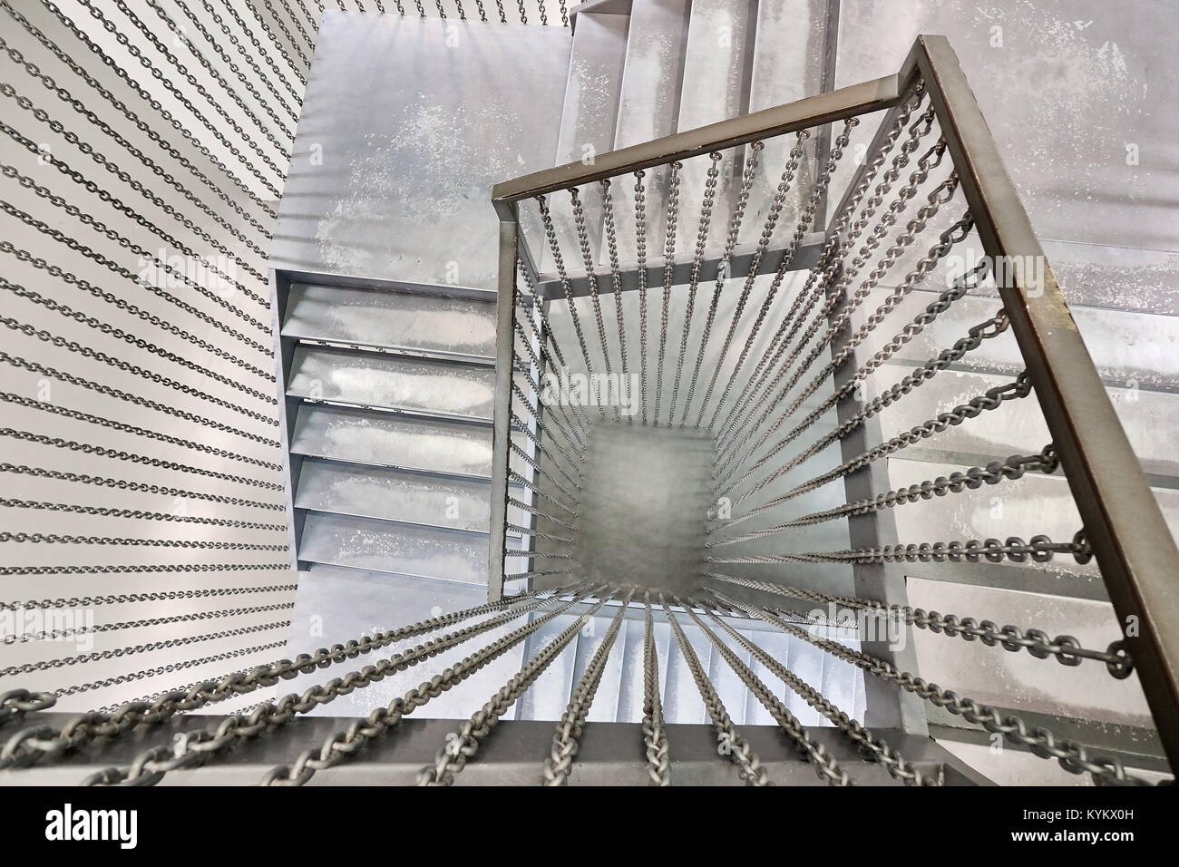 spiral metal staircase Stock Photo - Alamy
