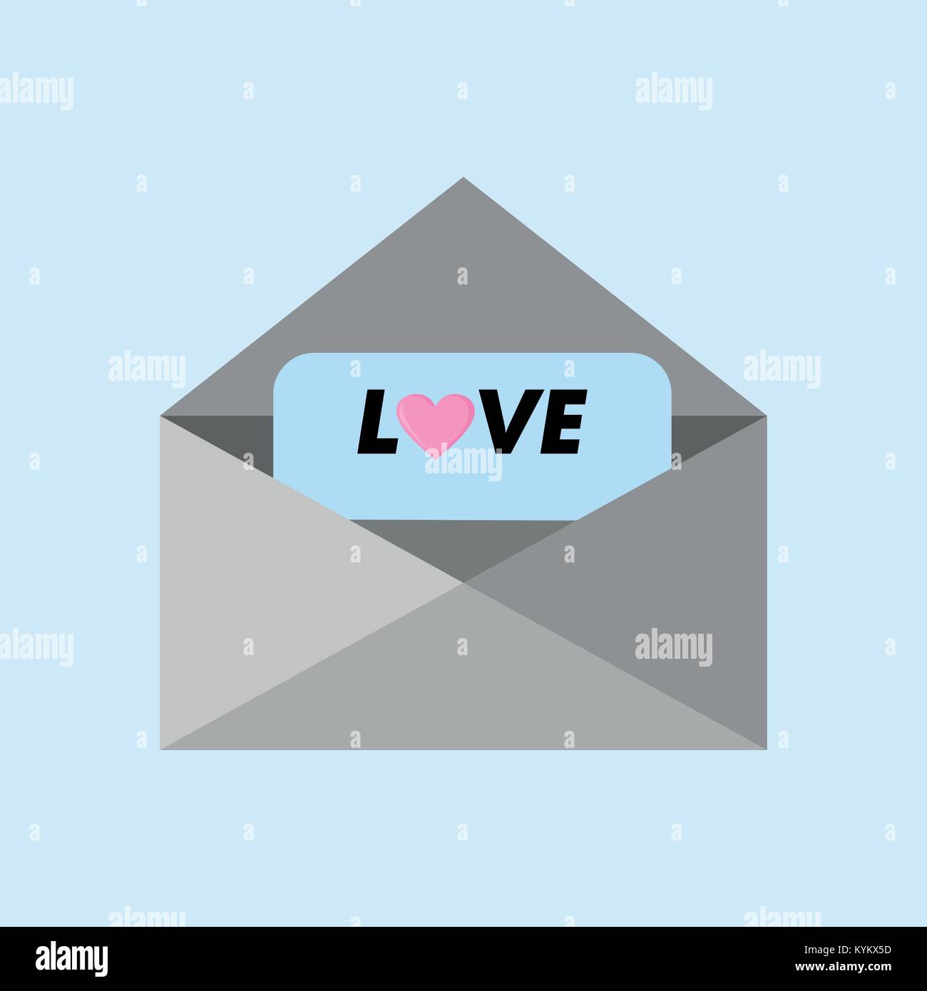 Love Message Letter Greeting Vector Illustration Graphic Design Stock ...