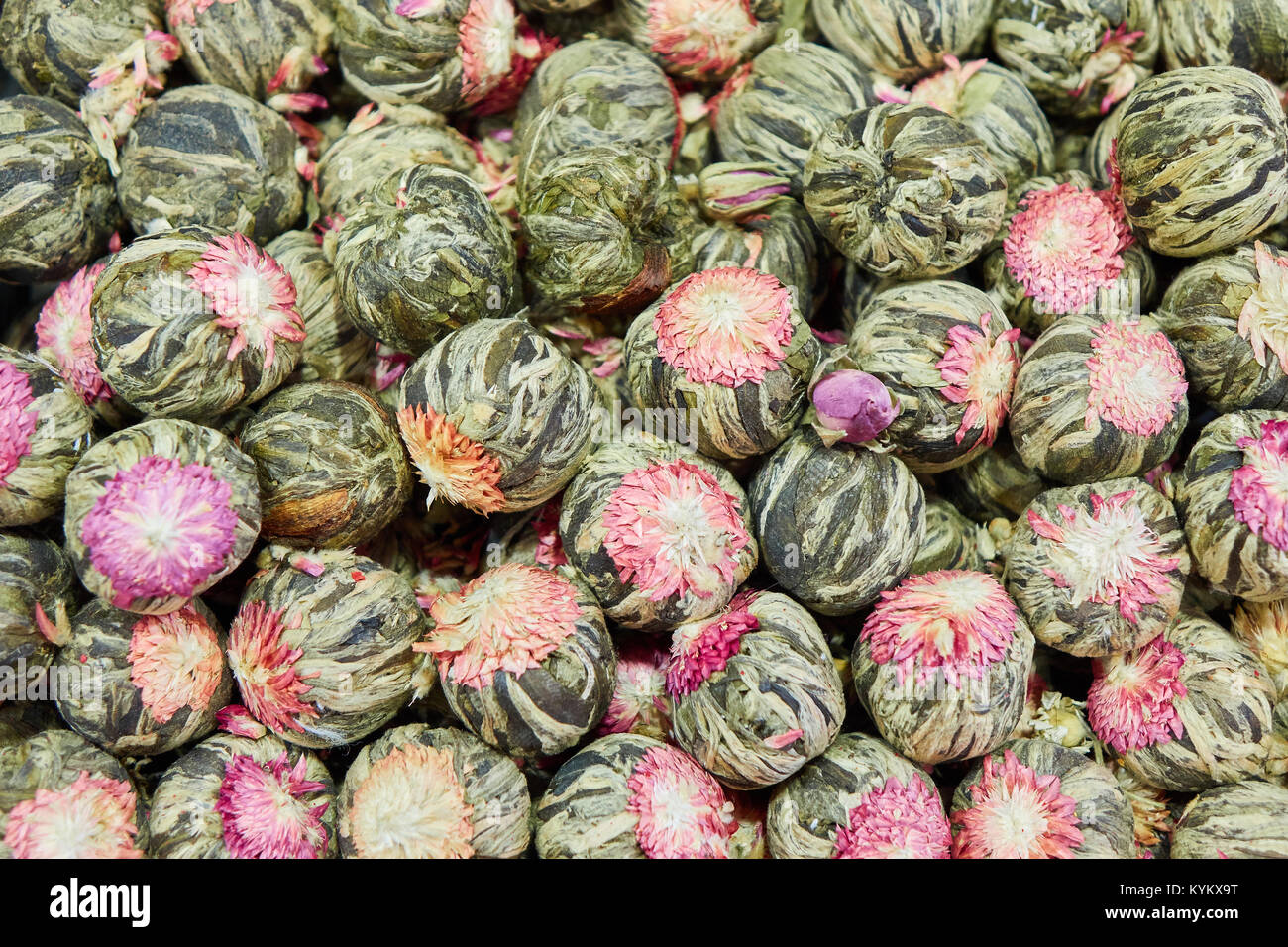turkish green tea balls Stock Photo - Alamy