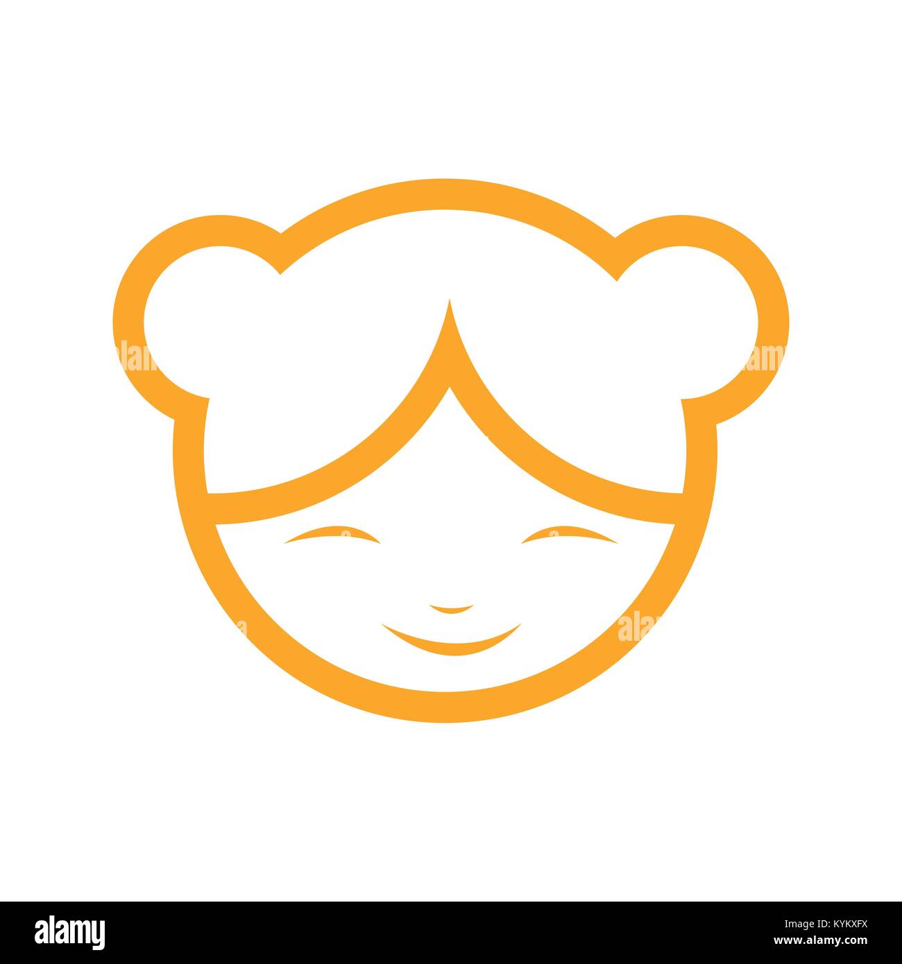 Abstract Chinese Female Face Profile Vector Illustration Graphic Design ...