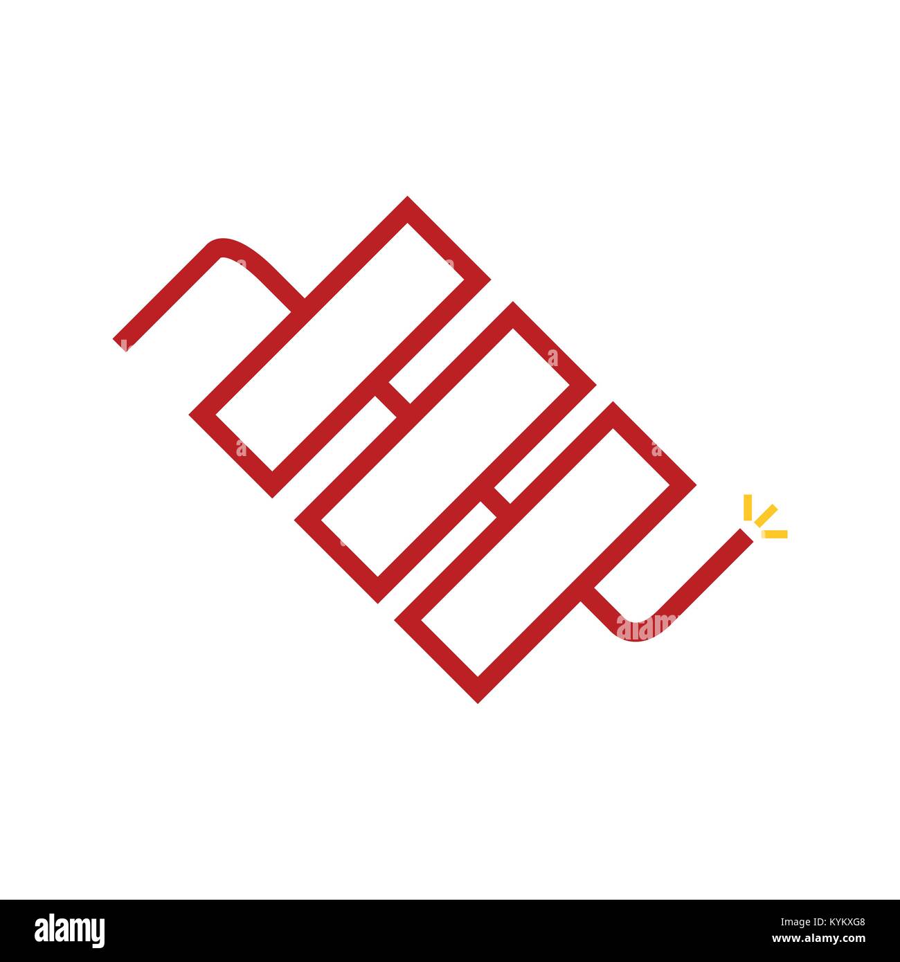 Abstract Stick Firecracker Symbol Vector Illustration Graphic Design ...