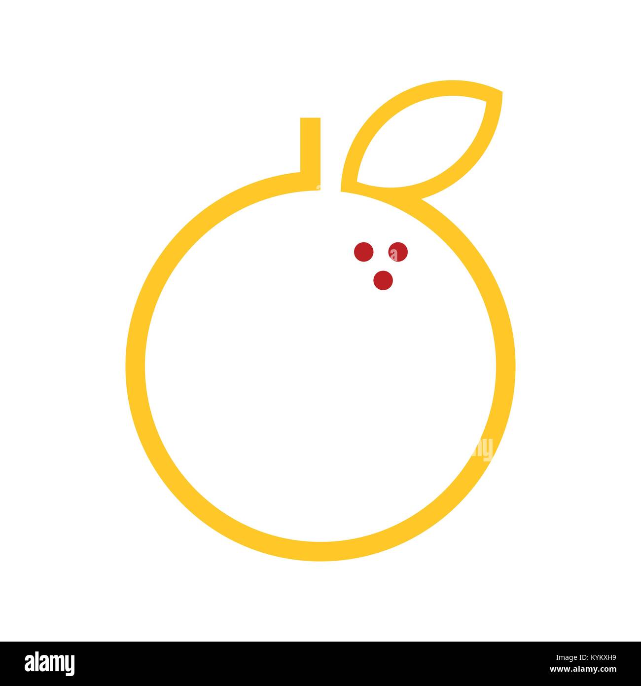 Abstract Orange Fruit Vector Illustration Graphic Design Stock Vector ...