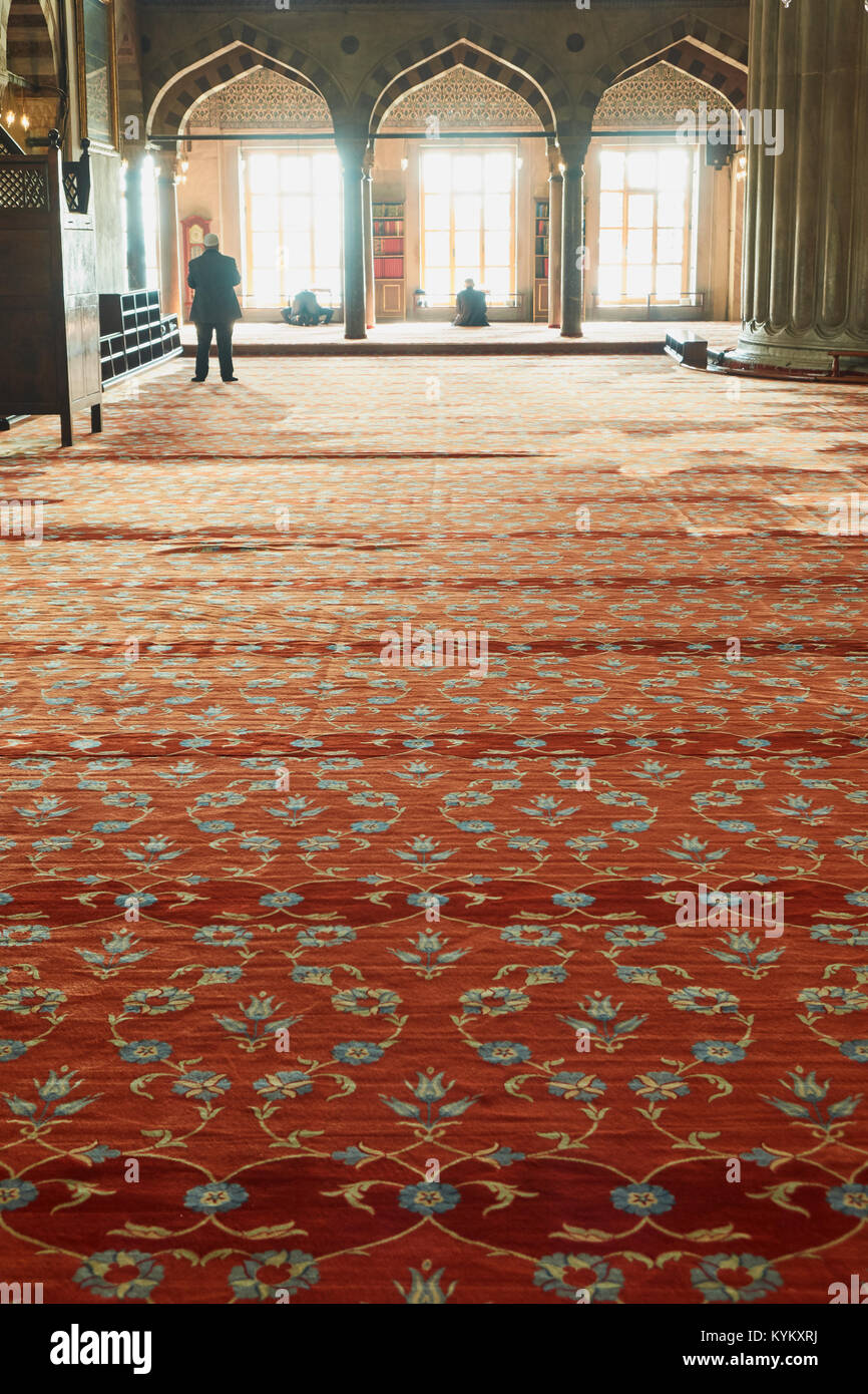 beautiful interior inside a blue mosque Stock Photo - Alamy