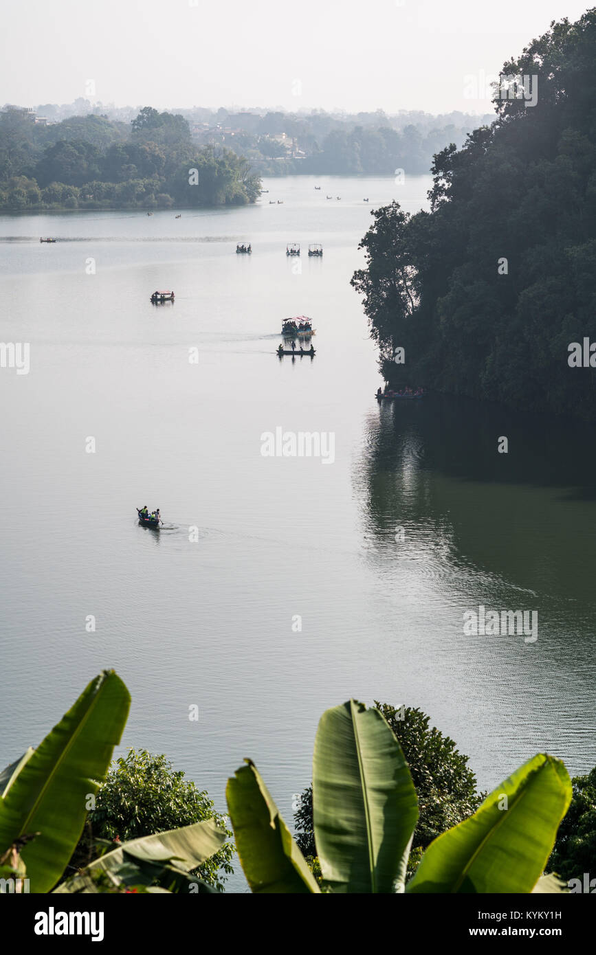 Aerial view of the Pokhara and Phewa lake, Nepal, Asia Stock Photo - Alamy