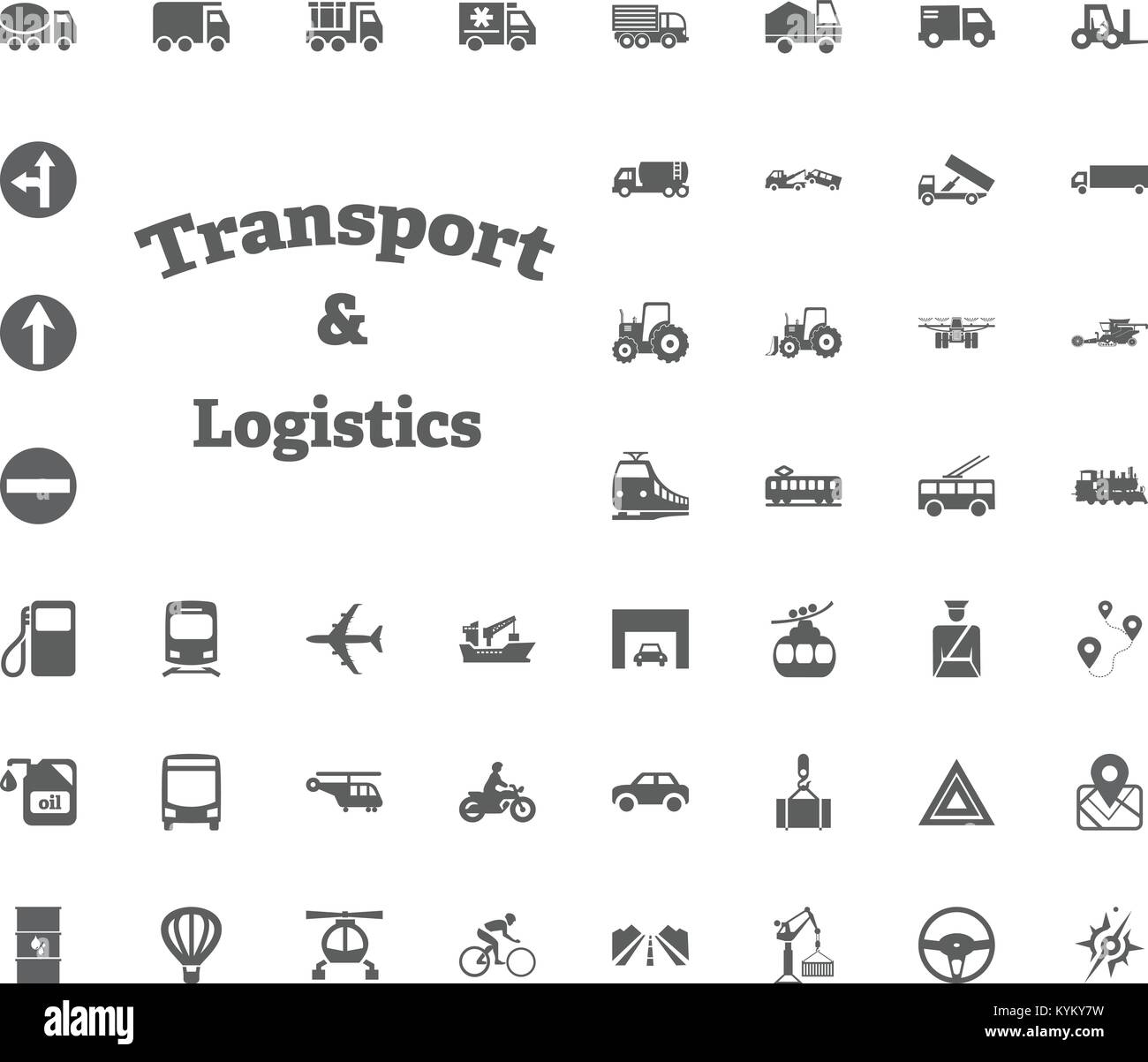 Transport and Logistics set icons. Transportation set icons Stock ...