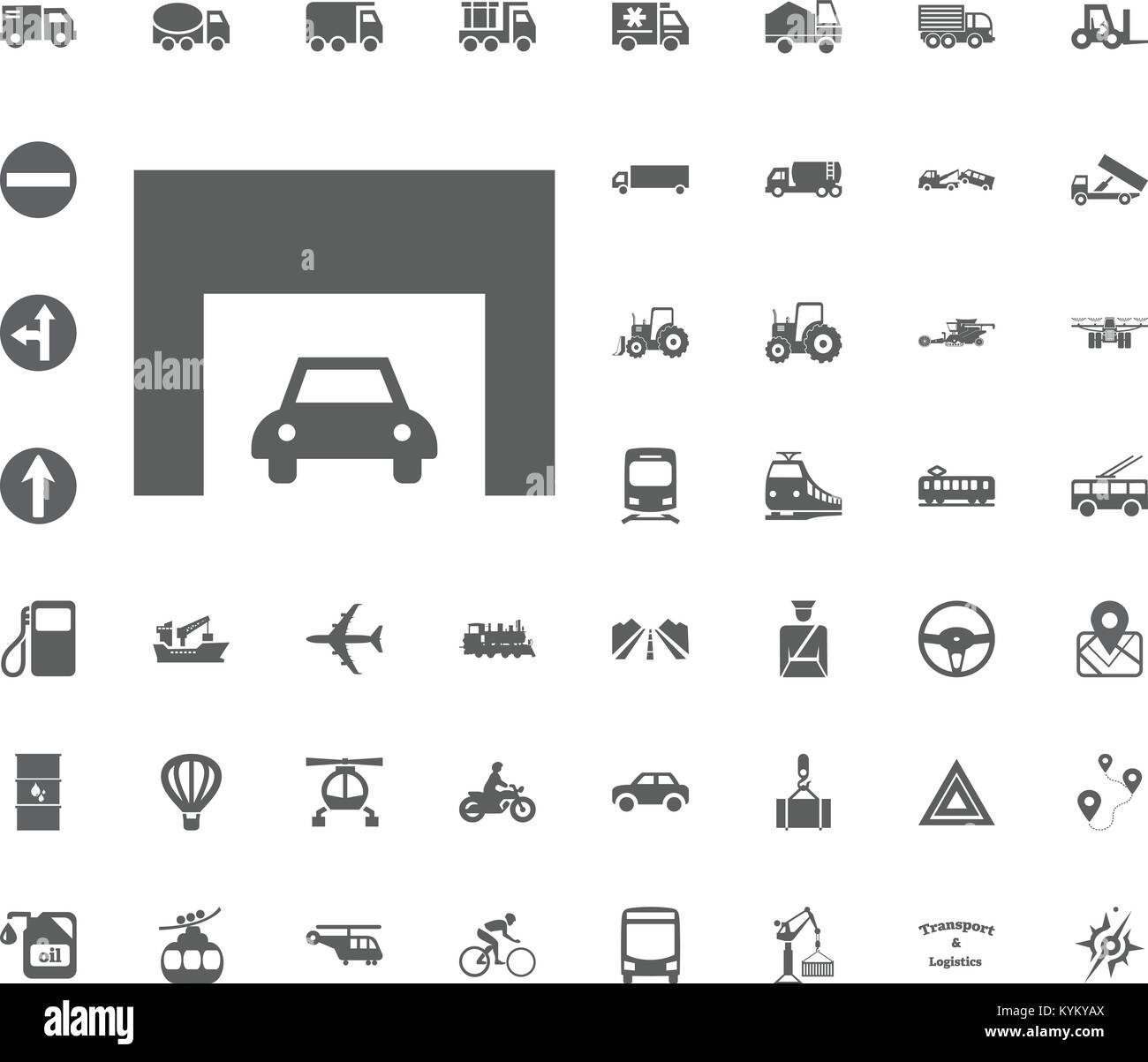 Road icon. Way. Traffic icon. Transport and Logistics set icons ...