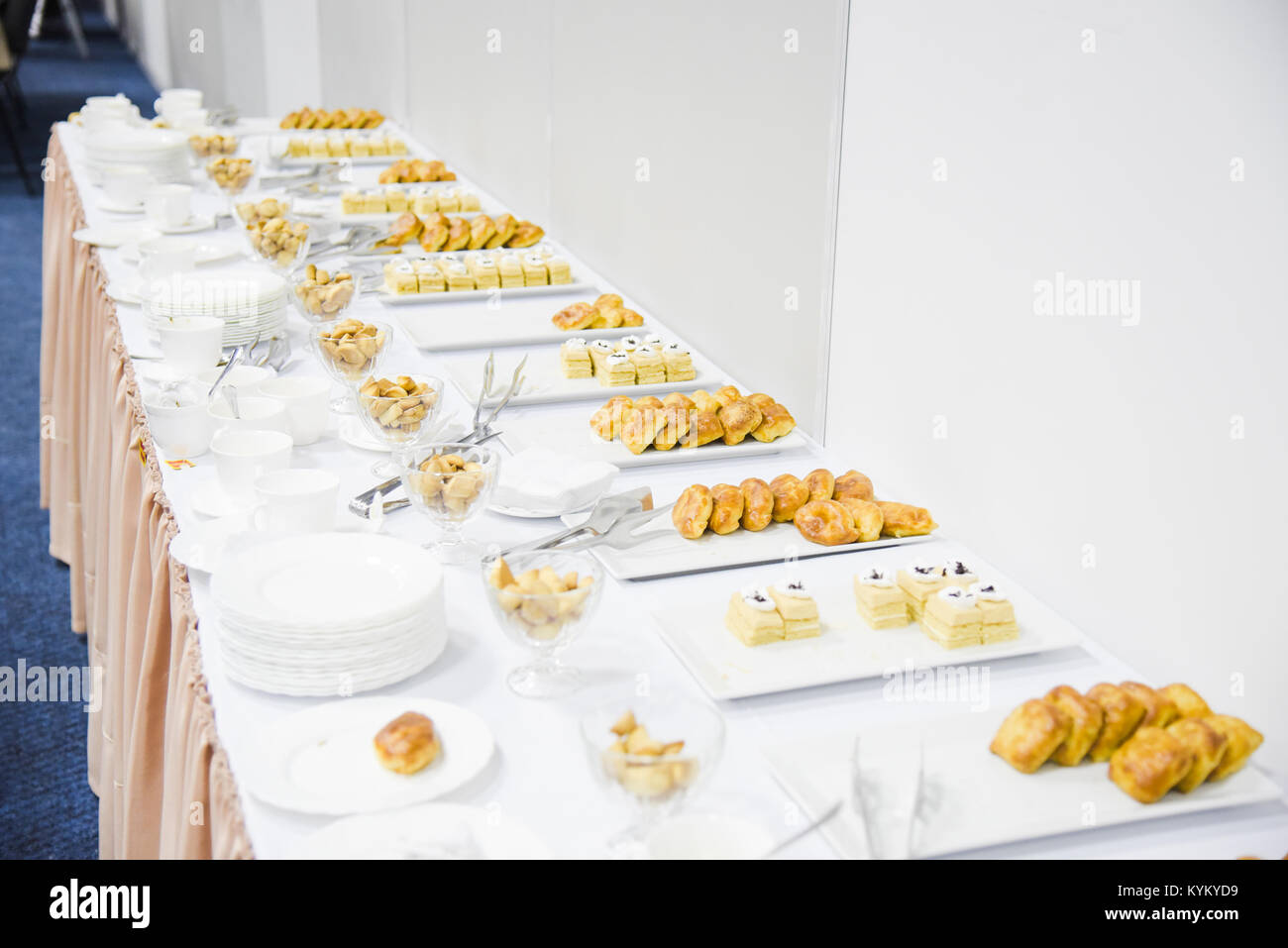 Coffee break prepare for serve guests attending seminar.break time in ...