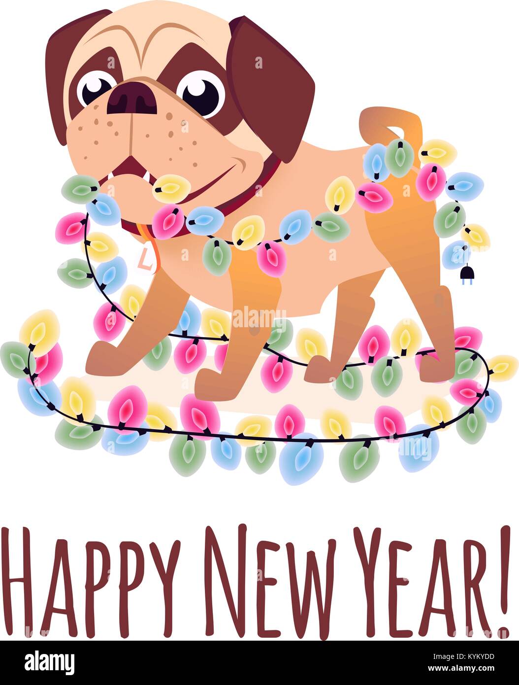 Festive banner cute dog Stock Vector Images - Alamy