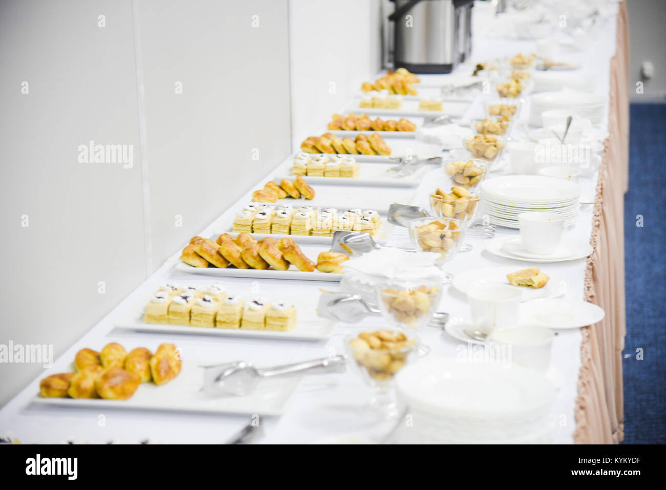 Coffee break prepare for serve guests attending seminar.break time in ...