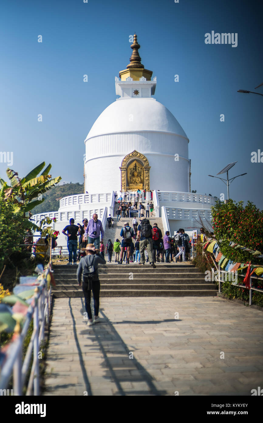 World Peace Stupa, Pokhara, Nepal, Asia Stock Photo - Alamy