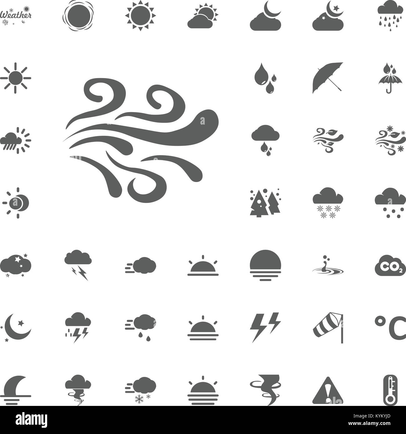 Wind vector icon. Weather vector icons set Stock Vector Image & Art - Alamy