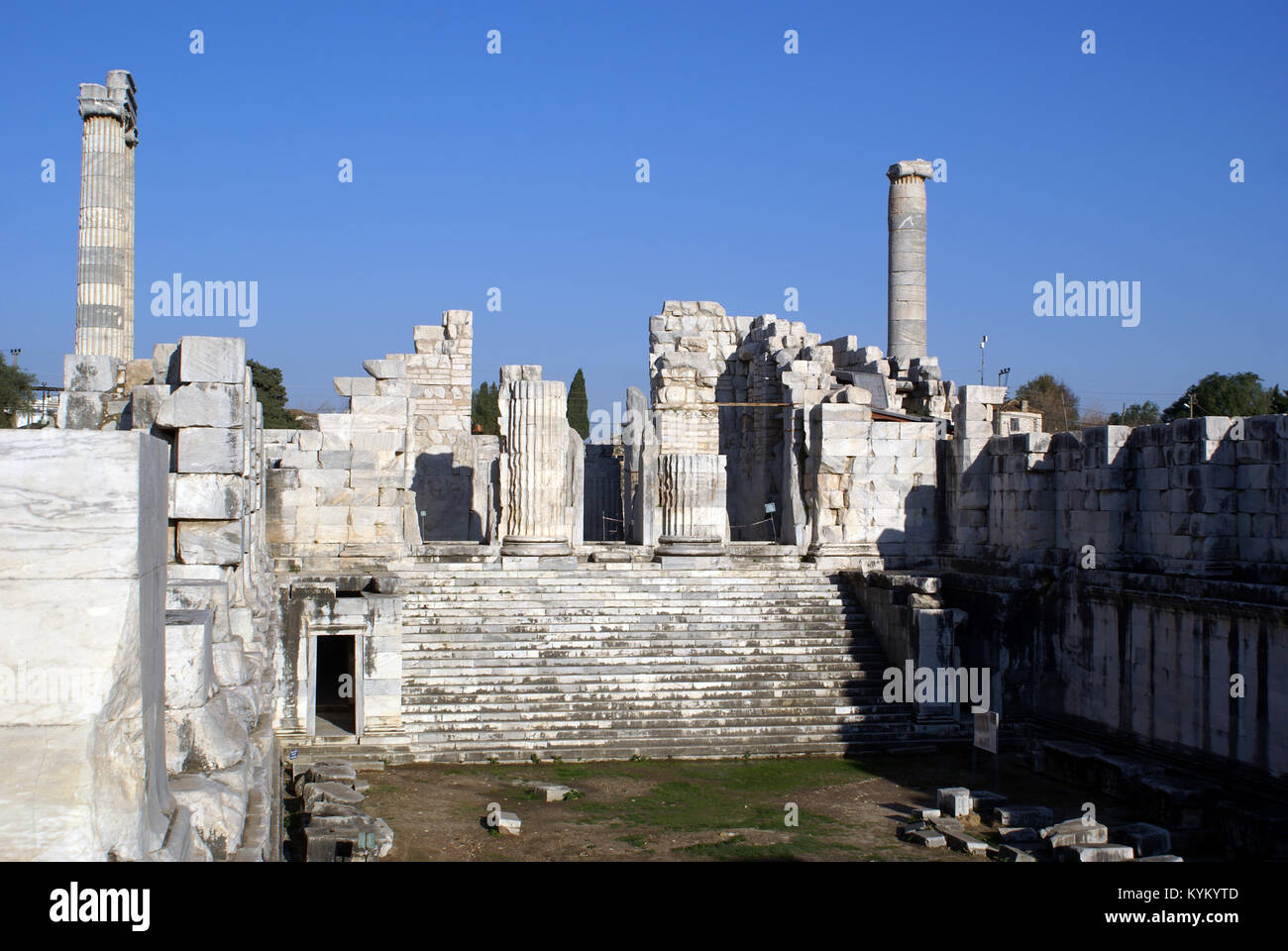 Inside ruins of temple Apollo in Didim, Turkey Stock Photo - Alamy