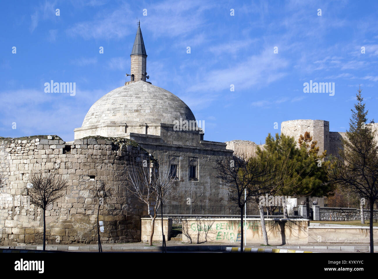 Old mosque and castle in Karaman, Turkey Stock Photo - Alamy